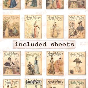Vintage Fashion Old Magazine Covers, Authentic 1890-1910 Pages, Junk ...