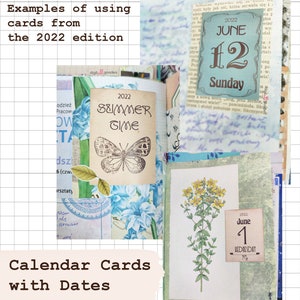 2025 Vintage Style Calendar Cards With Dates, Mini Calendar, Junk ...