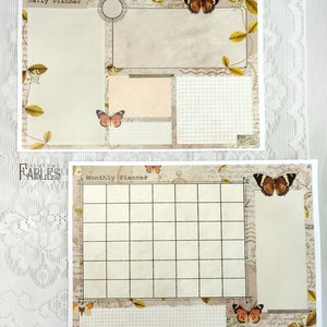 Printable Vintage Planner: Yearly, Monthly, Weekly, Daily Plans ...