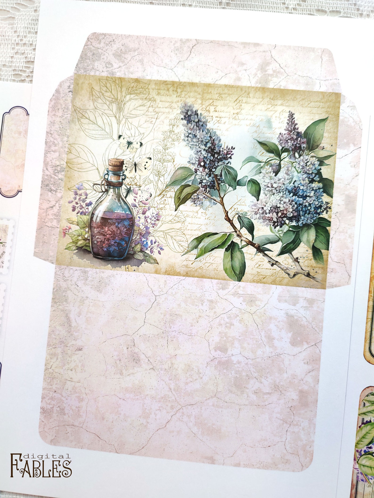 Lilac Energy Journal Kit, Spring Junk Jurnal Pages & Ephemera, Lilac ...