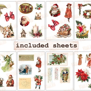 Christmas Fussy Cuts, Vintage Christmas Junk Journal Ephemera ...