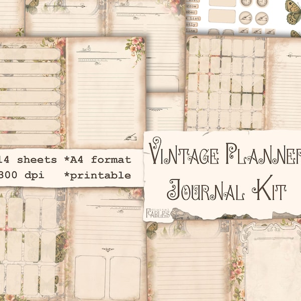 Vintage Planner - Etsy