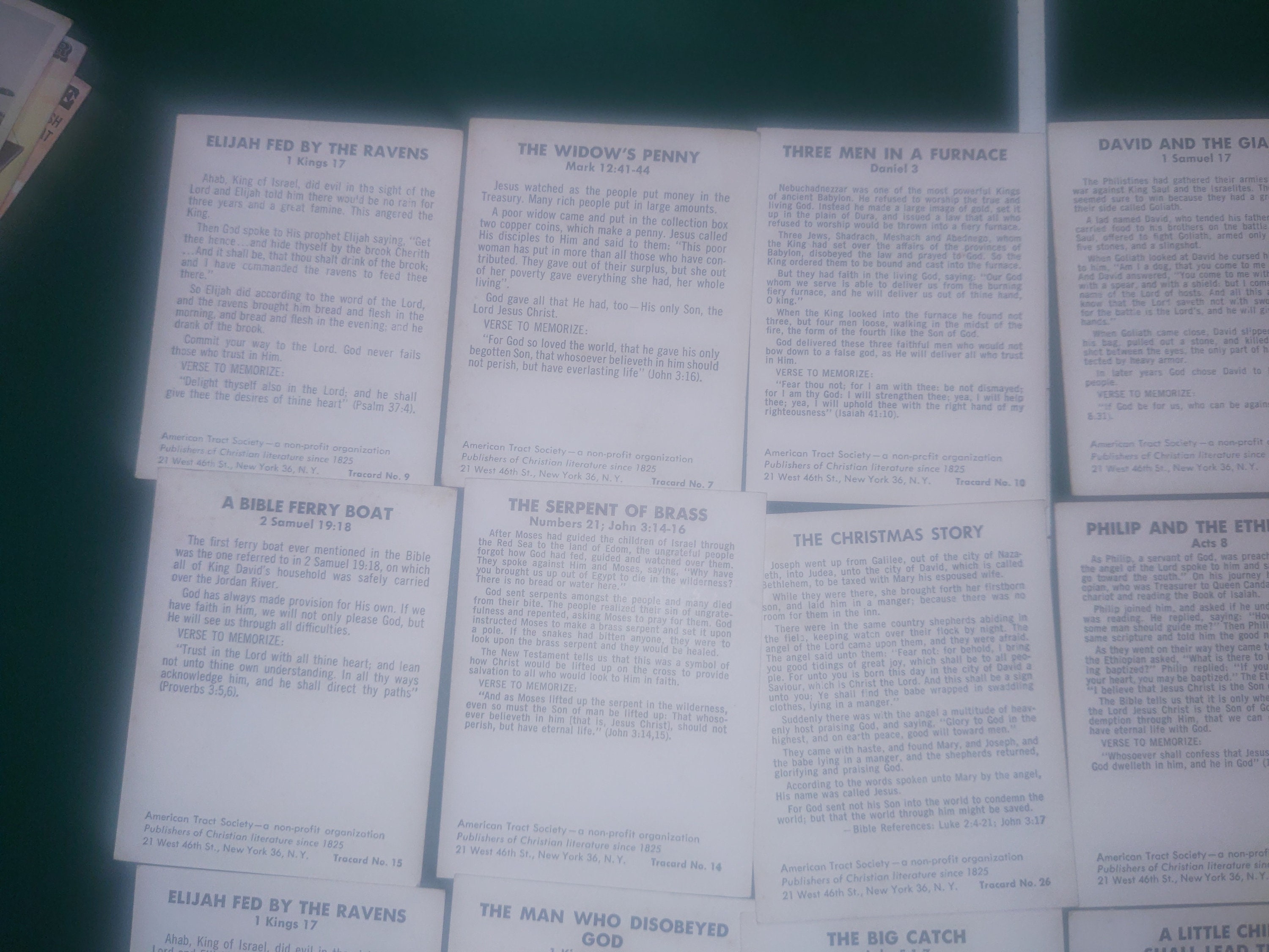 Vintage 1950's Lot of Christian Tracts #'s 7-26 (15 Cards Total) - Etsy
