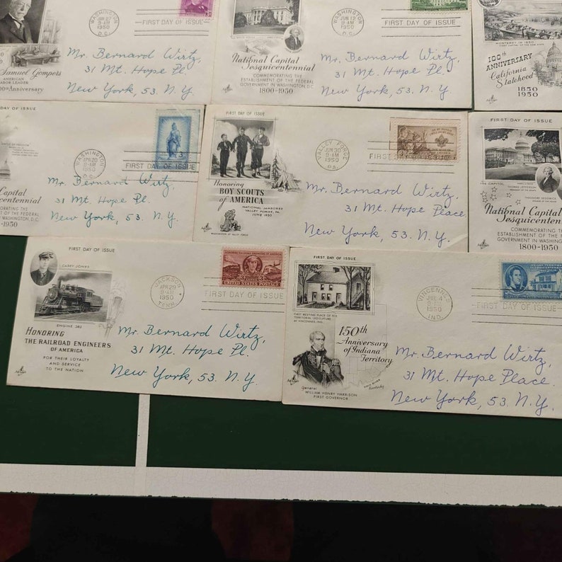 First Day of Issue 1950's Edition Lot of 11 - Etsy