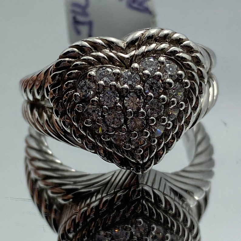 Judith Ripka Heart-shaped Cubic Zirconia Ring - Etsy