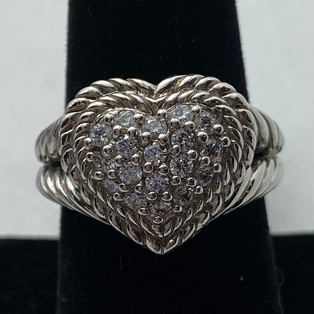 Judith Ripka Heart-shaped Cubic Zirconia Ring - Etsy