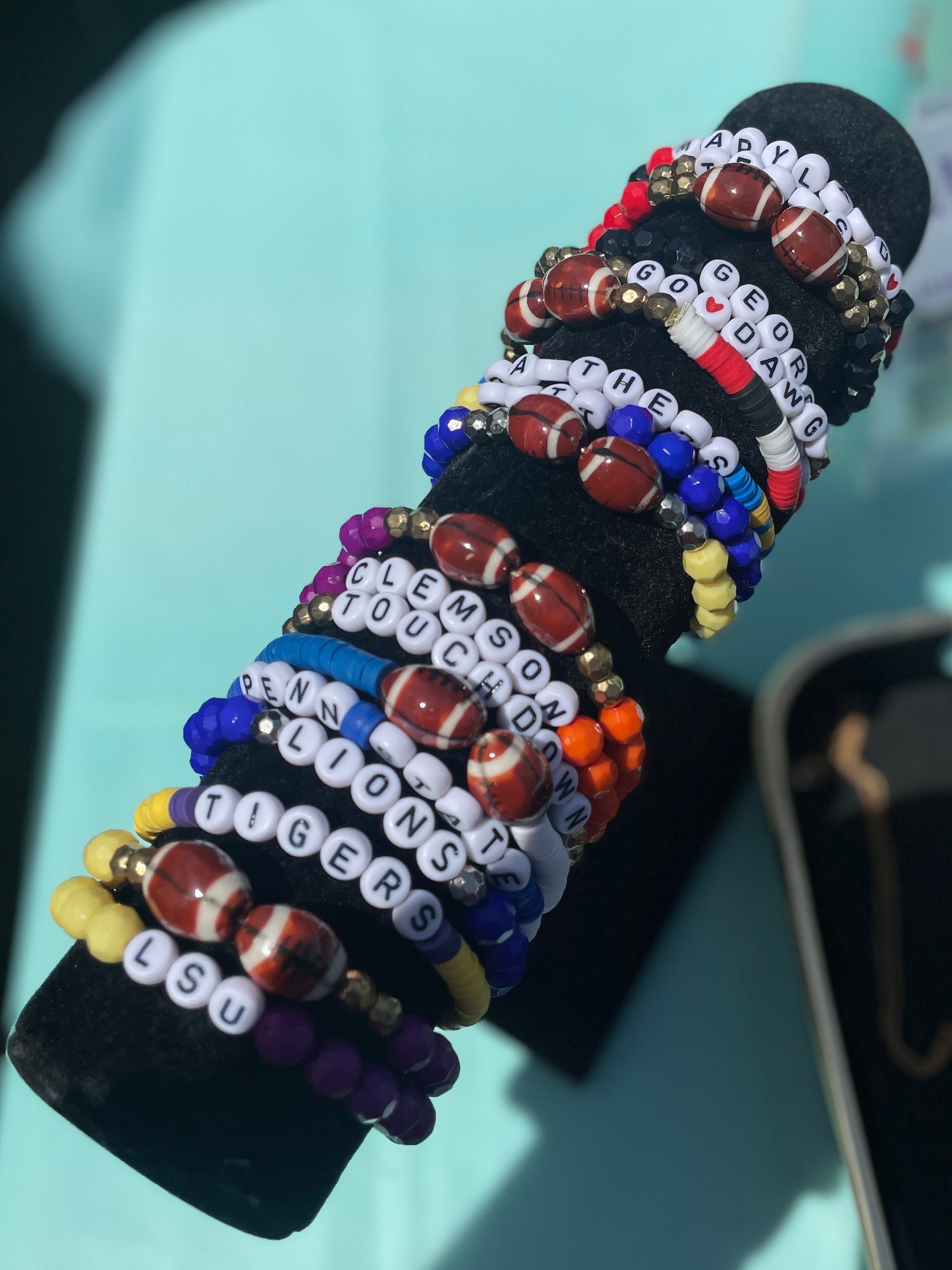 Football Teams Bracelets- Set of 3 - Etsy