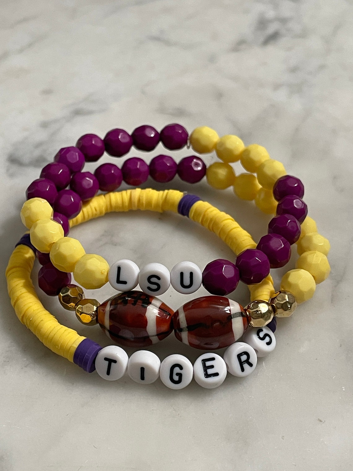 Football Teams Bracelets- Set of 3 - Etsy