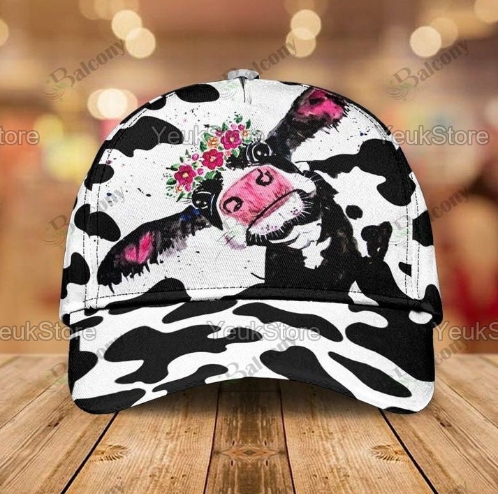 Cow Cute Classic Cap Cap Outfit Cute Cow Unisex Hats Loves | Etsy