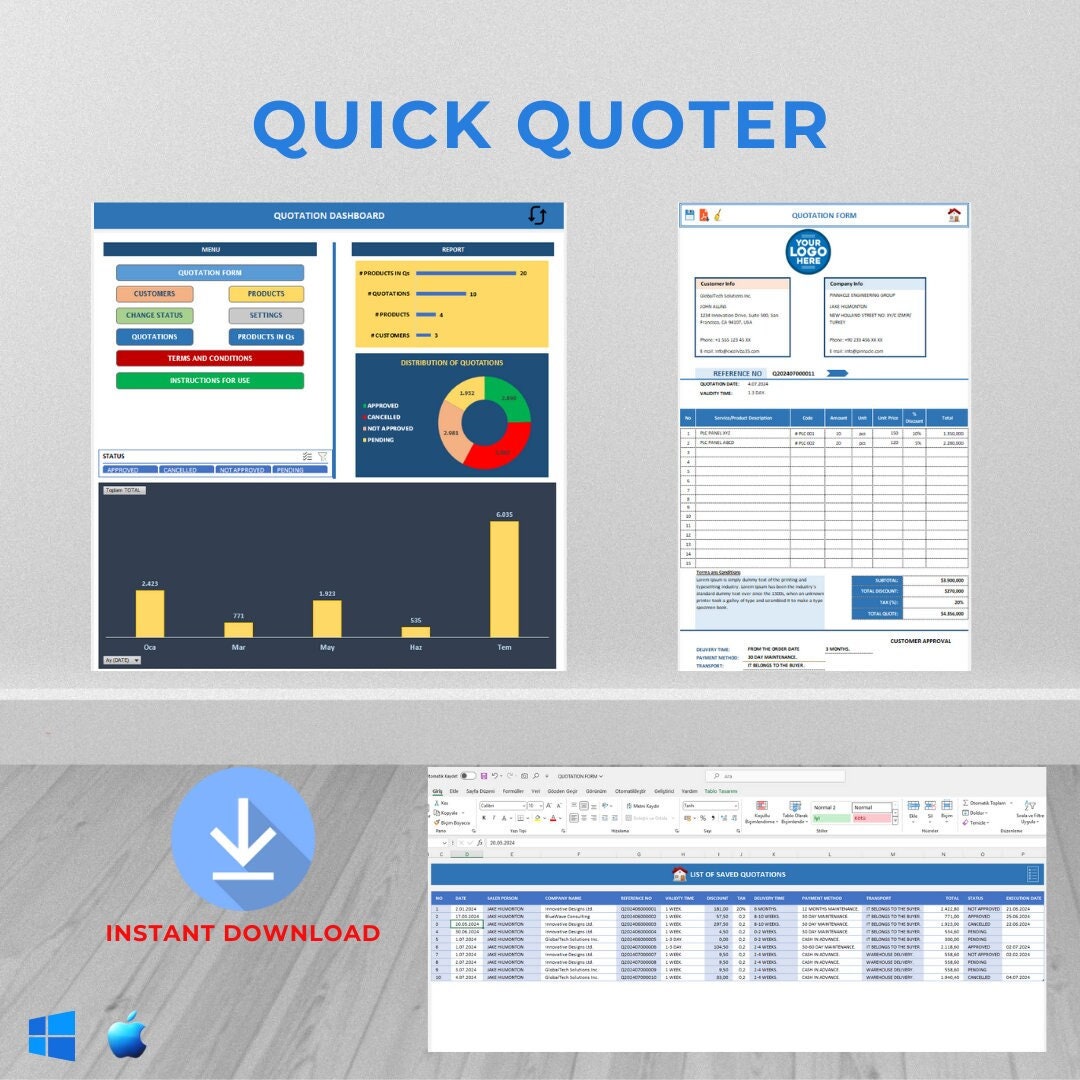 Quotation Template | Sales Template | Quotation Program | Proforma ...