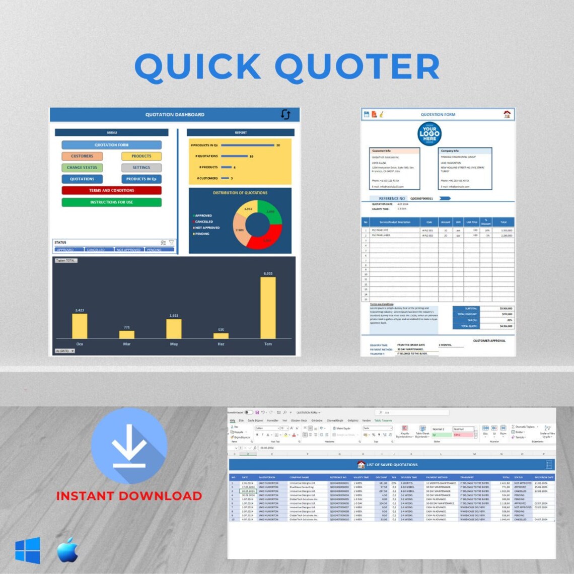 Quotation Template | Sales Template | Quotation Program | Proforma ...