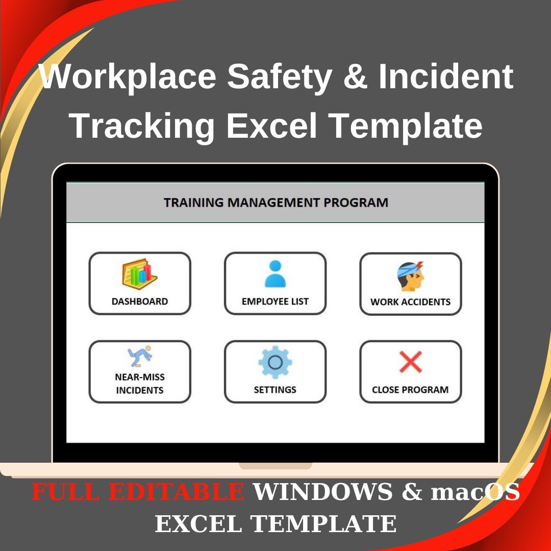 Workplace Safety & Incident Tracking Excel Template, Work Accidents ...