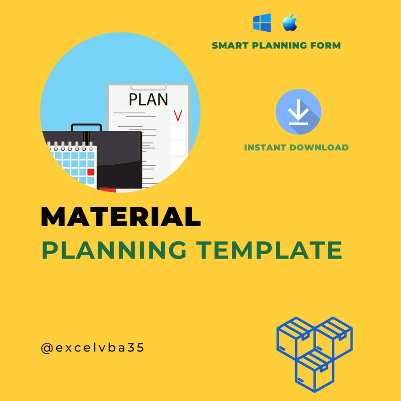 Planning Template | Material Planning | Production Planning ...
