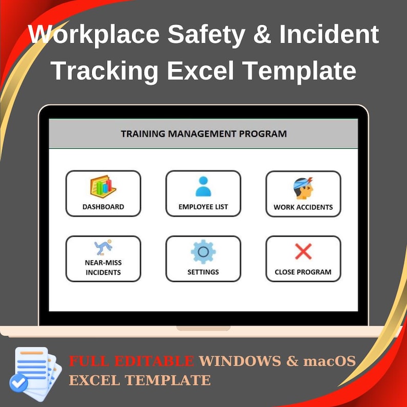 Workplace Safety & Incident Tracking Excel Template, Work Accidents ...