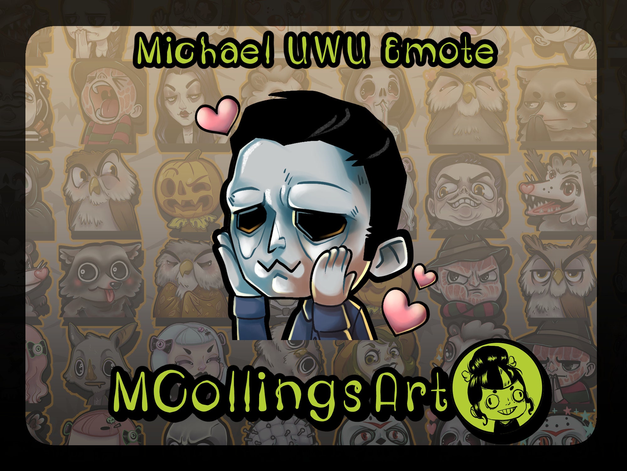 Horror Emote / UWU Emote / UWU Michael Youtube / Twitch / - Etsy UK