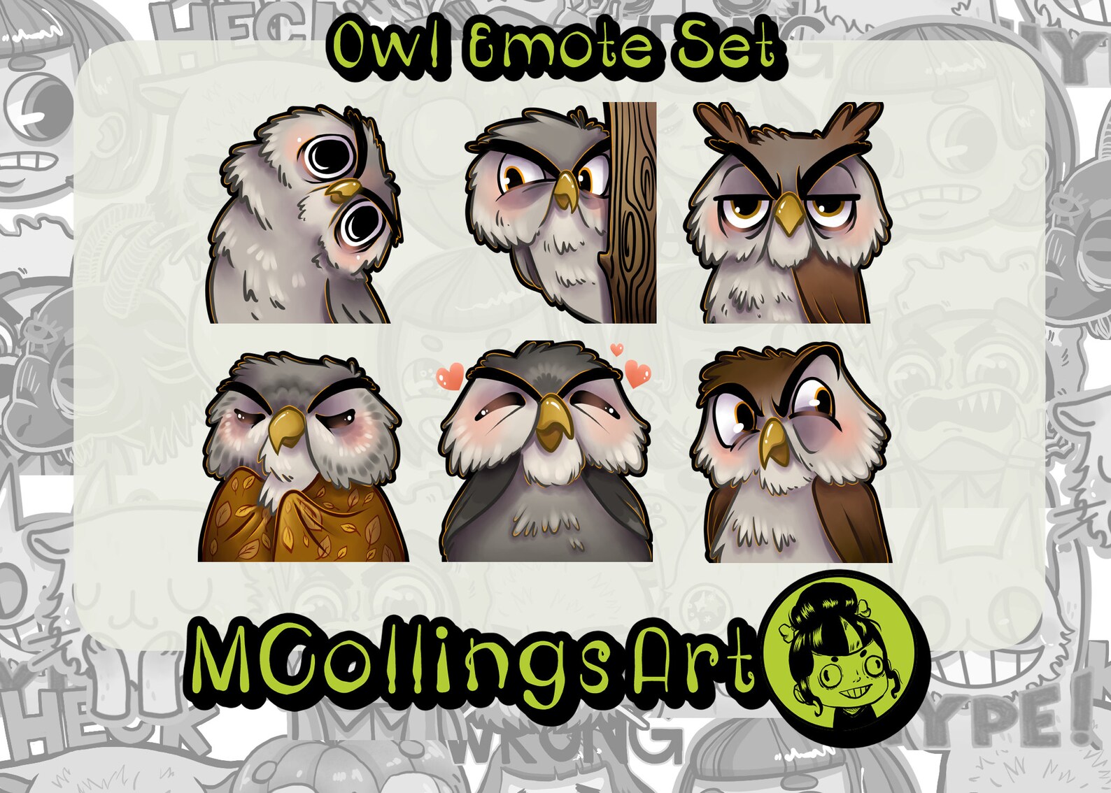 Owl Derp Emote Twitch Emotes / Discord Emotes Derpy Emote Spooky Owl ...