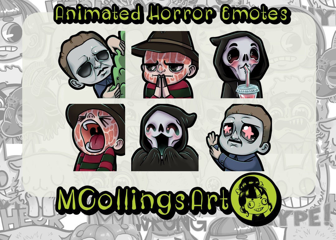 Animated Horror Emote Set Set of 6 Twitch Animated Emotes / Discord ...