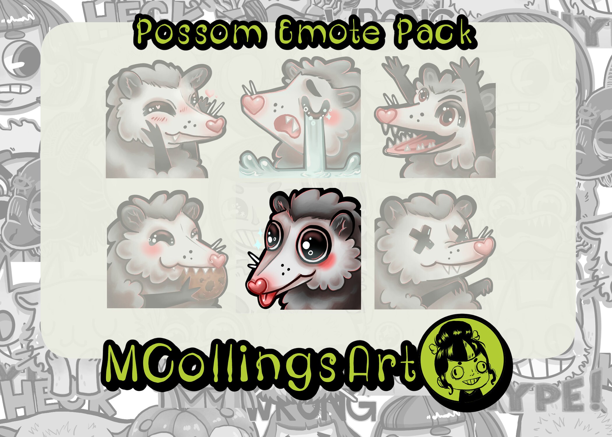 Possum Emote / Possum Emote Derp / Possum Emote Mlem / Blep Single ...