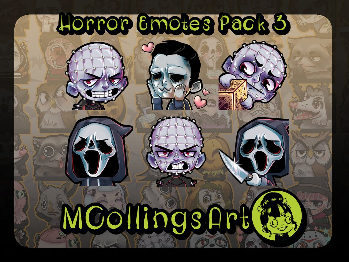 Horror Emote / Grin Emote / Evil Grin Pinhead Youtube / - Etsy
