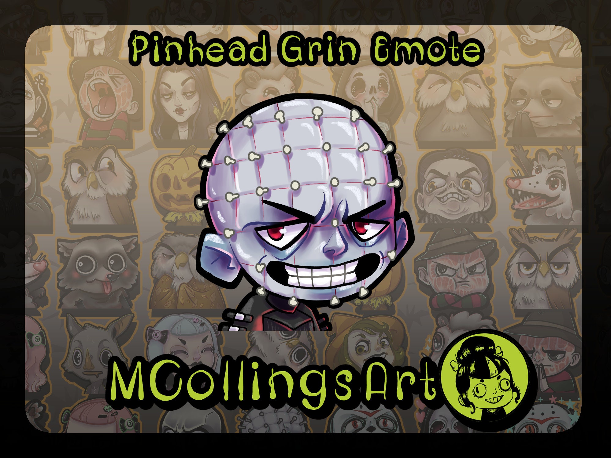Horror Emote / Grin Emote / Evil Grin Pinhead Youtube / Twitch ...