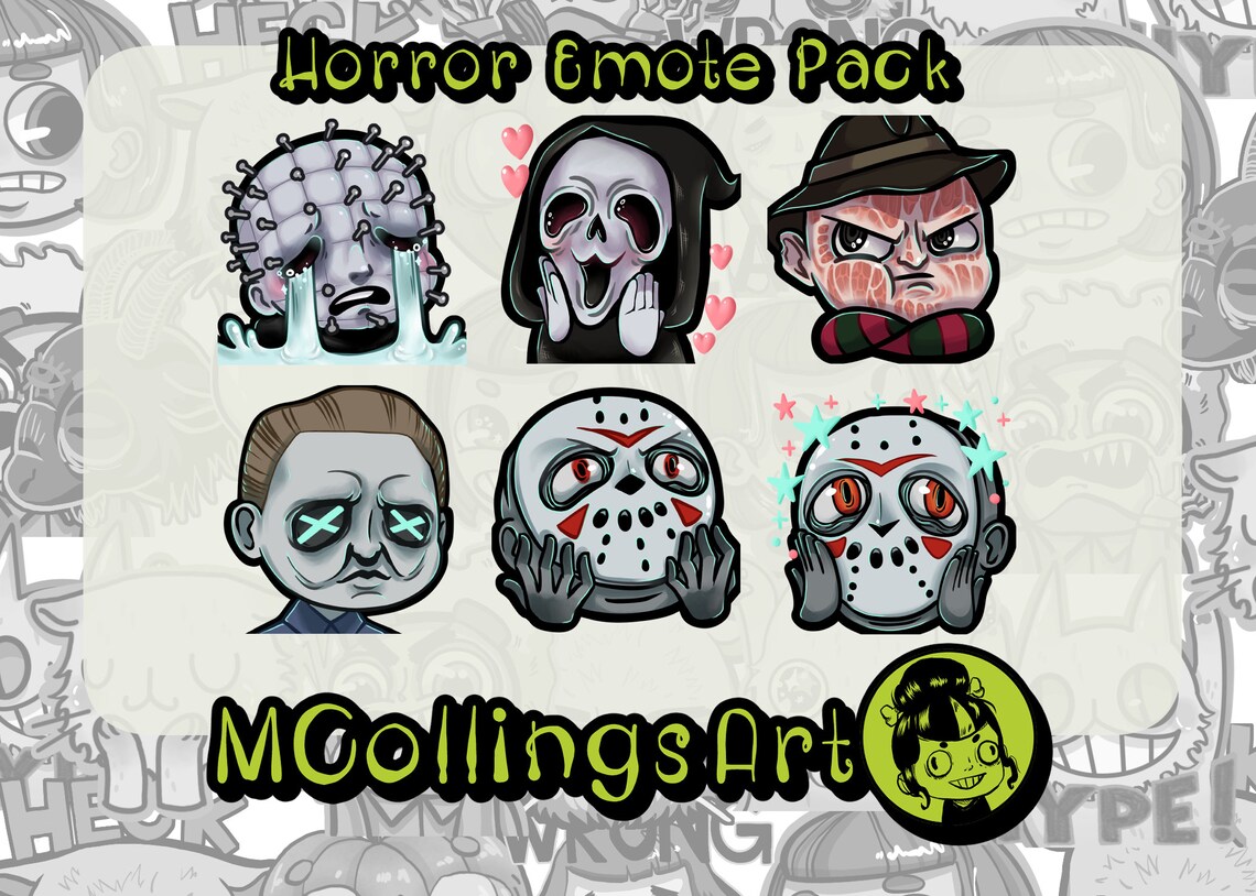 Horror Emote Set Set of 6 Twitch Emotes / Discord Emotes - Etsy