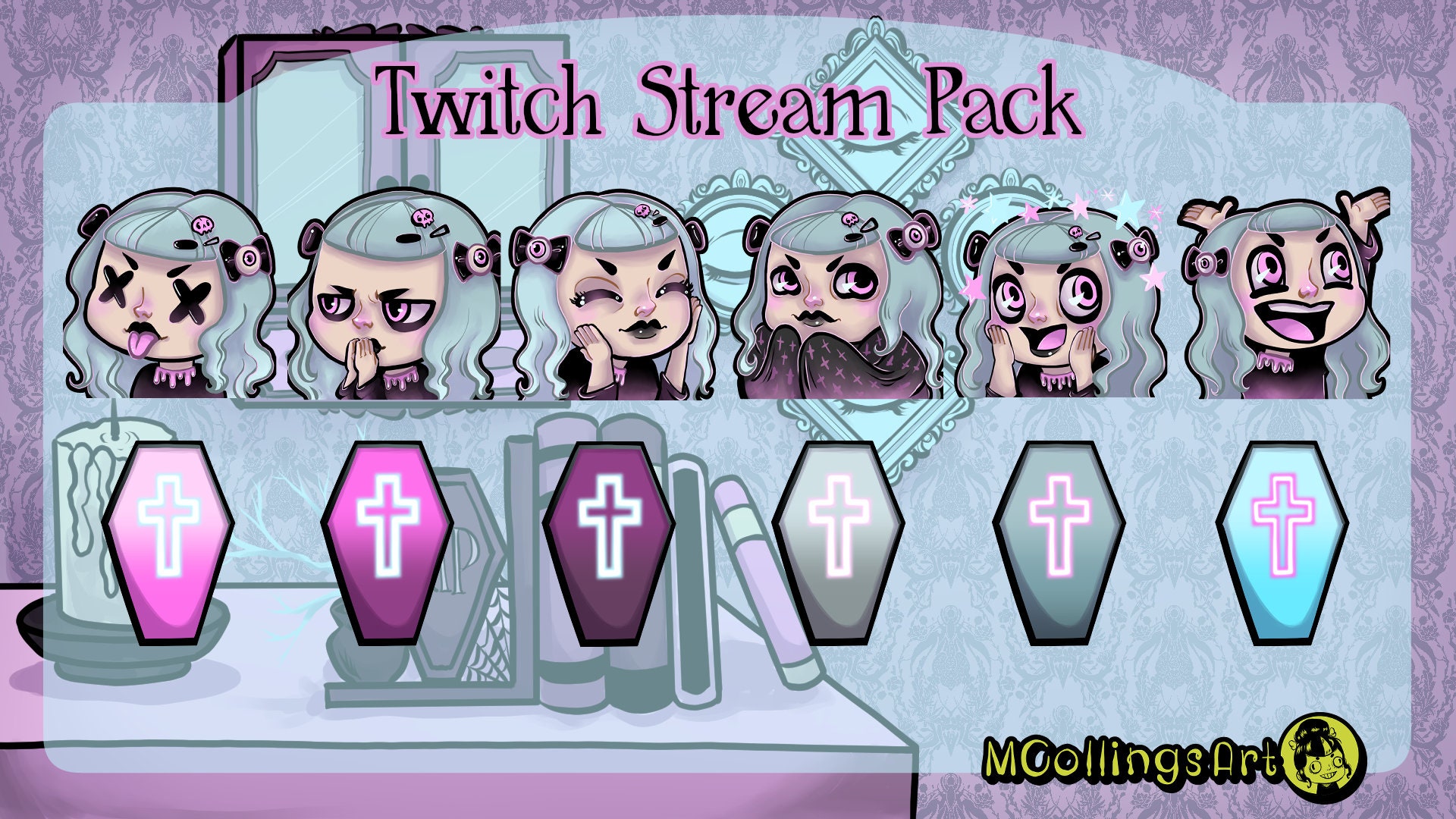 Pastel Goth Animated Twitch Stream Pack 3 Animated Screens & 6 Static ... Pastel Goth Animated Twitch Stream Pack 3 Animated Screens & 6 Static ...