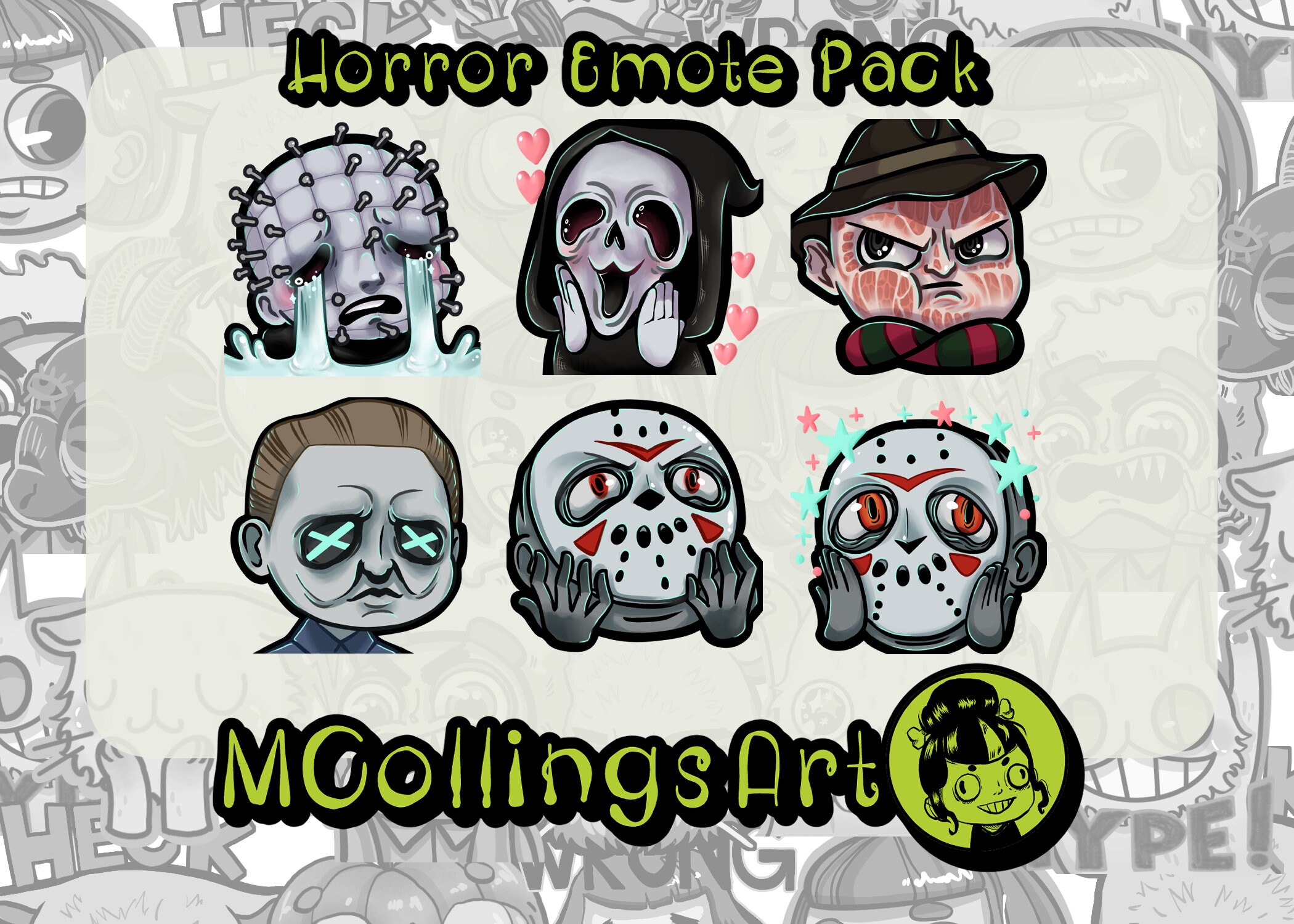 Horror Emote / Horror Emote RIP / Dead Horror Emote RIP Single Twitch ...