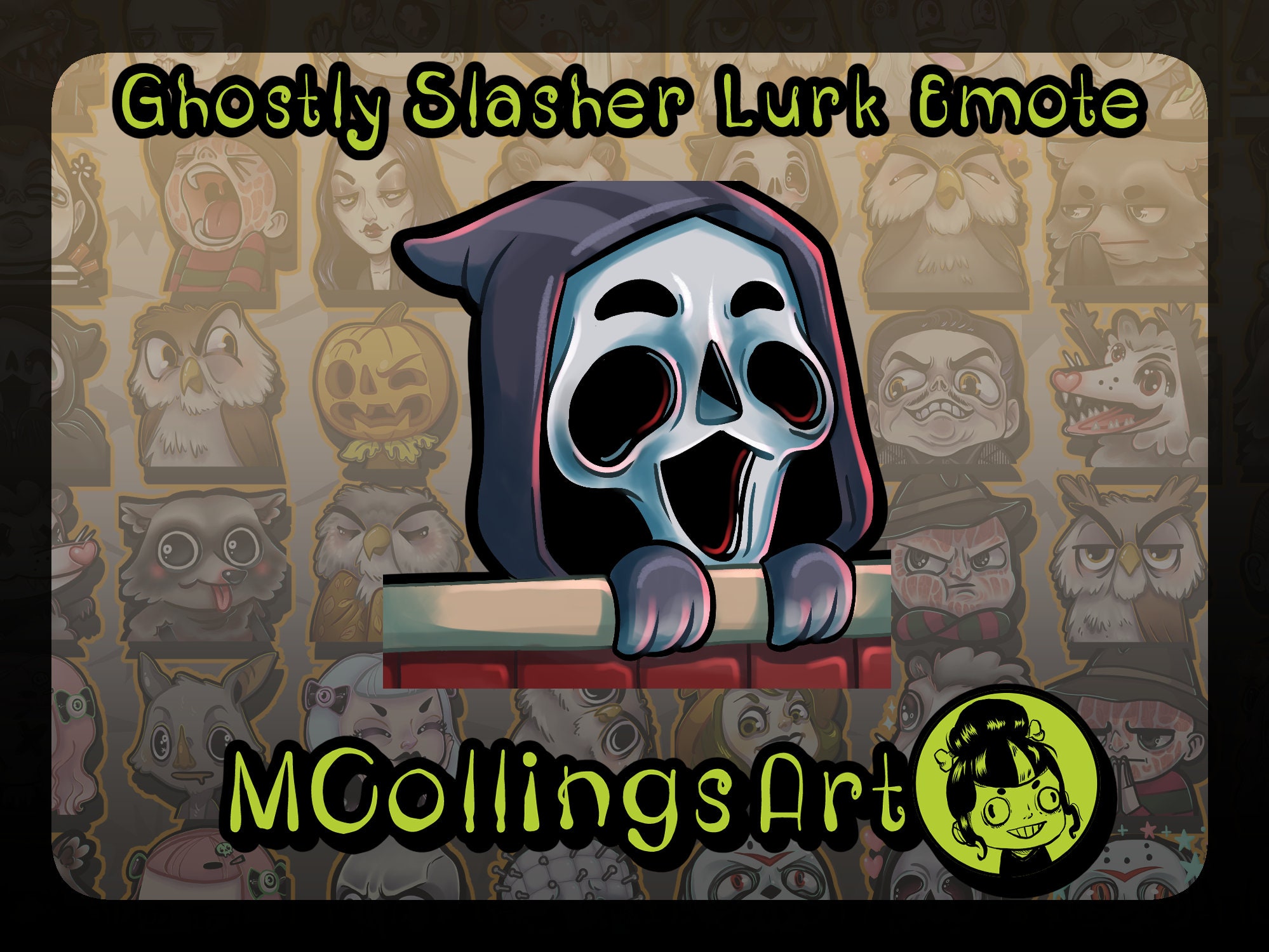 Horror Emote / Horror Emote Lurk / Horror Emote Lurk Single Twitch ...