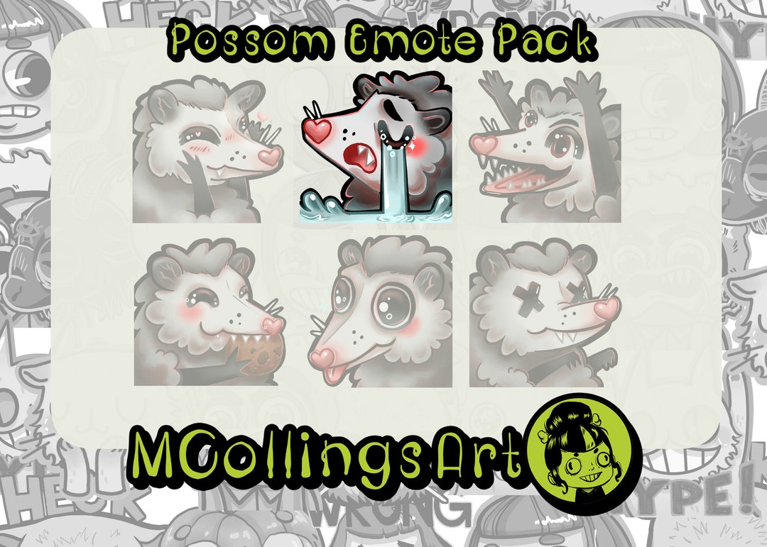 Possum Emote / Possum Emote Cry / Possum Emote Crying Single - Etsy