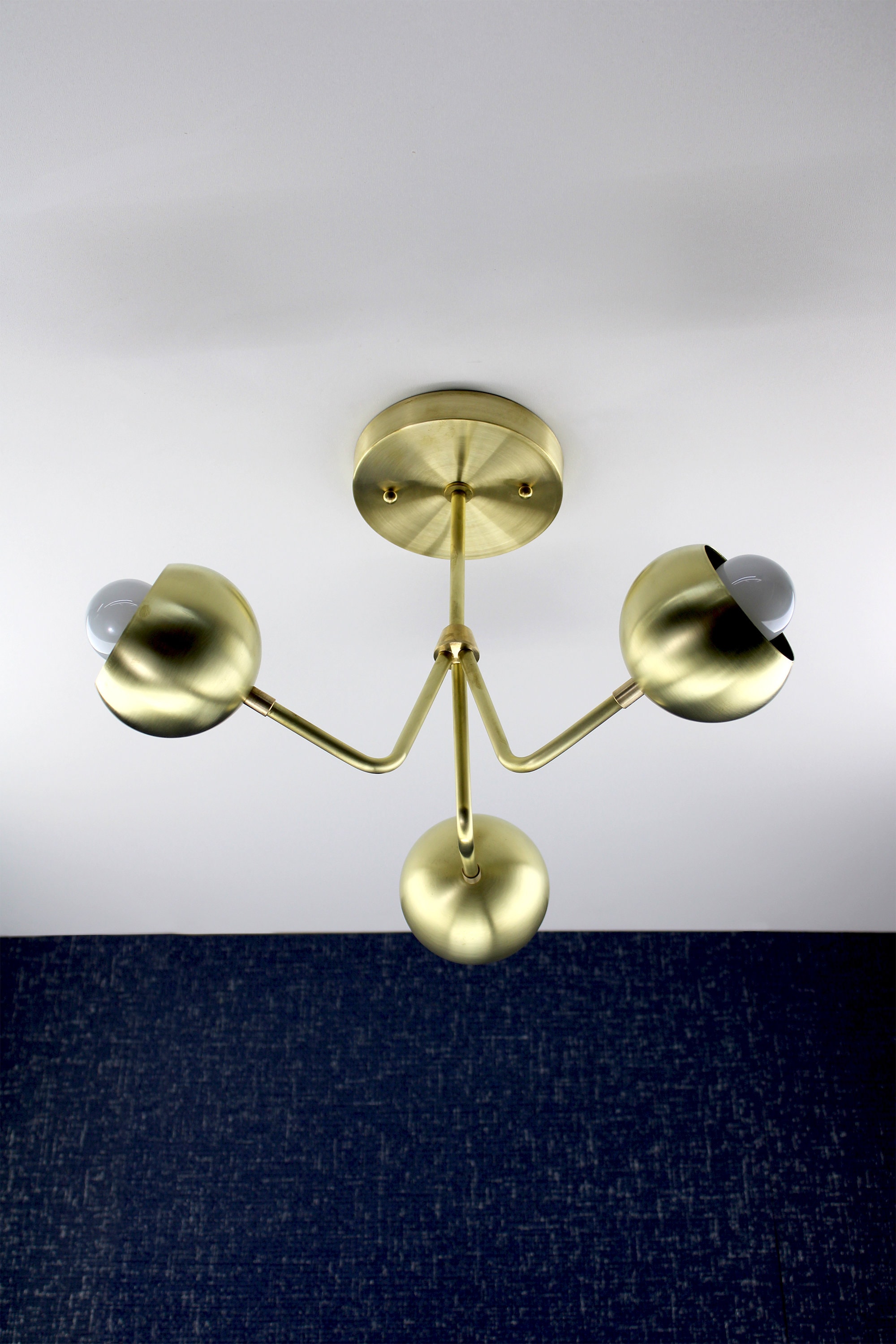 Brass Light Fixture Brass Ball Light Bare Bulb Fixture - Etsy UK