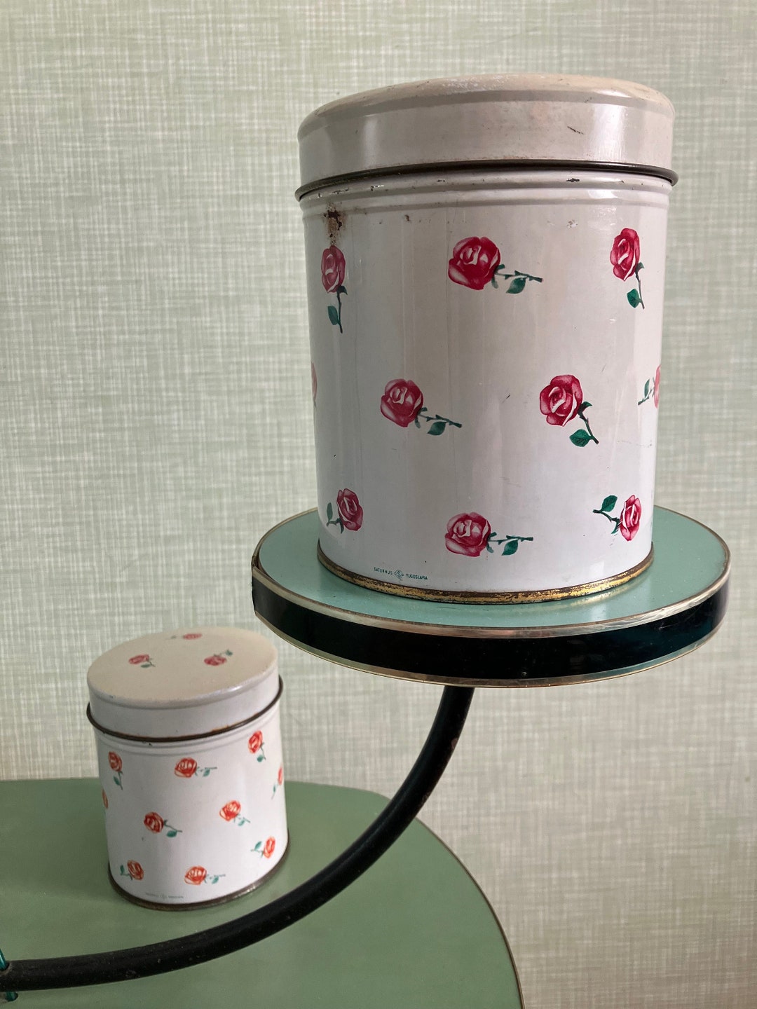 Vintage 60’s Tin Metal Box Set / Set of 2 / Food Storage Containers ...