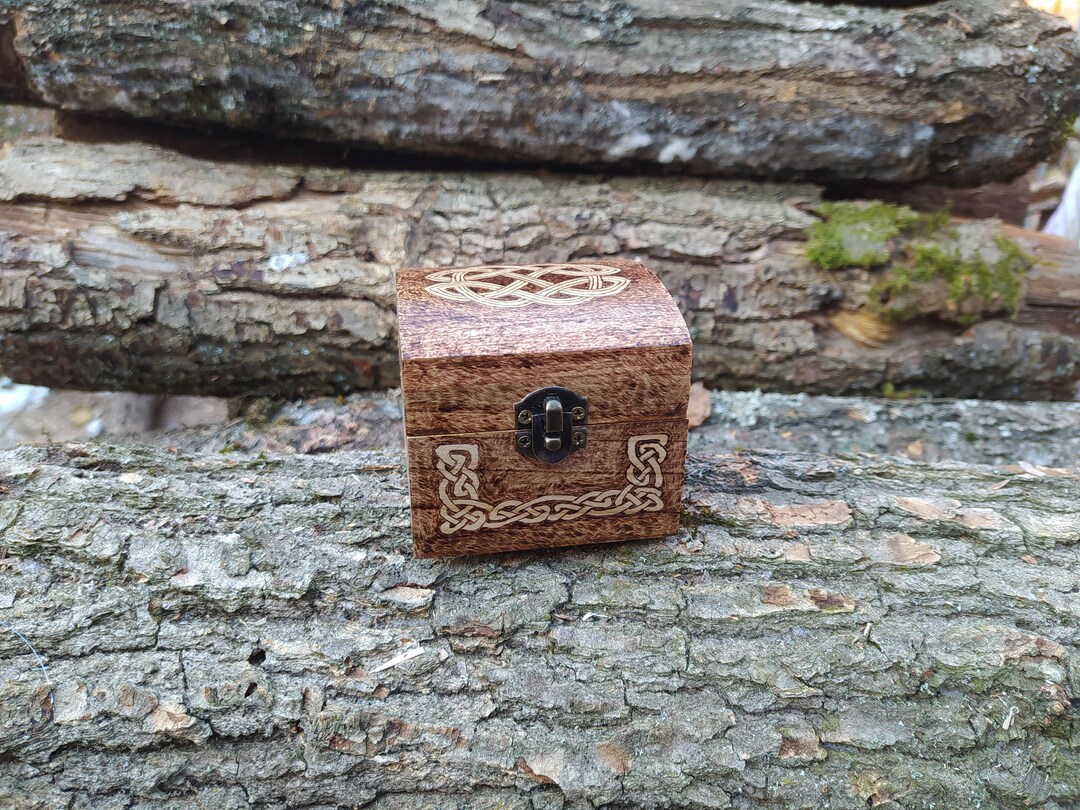 Christmas Gift Box With Runes, Scandinavian Box Design, Celtic Box ...