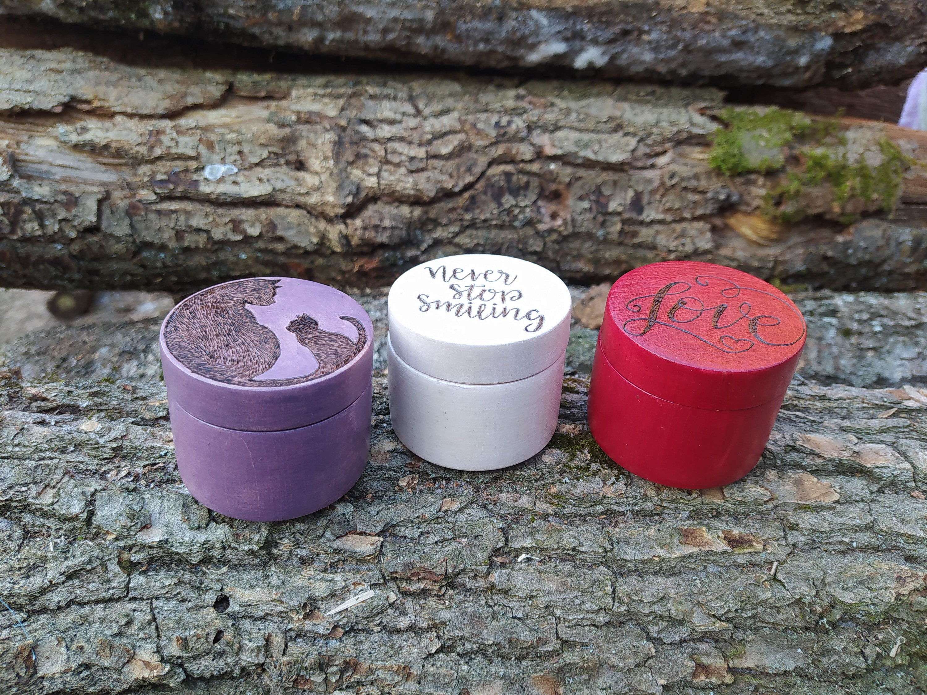 Unique box small round boxes for jewelry children's | Etsy