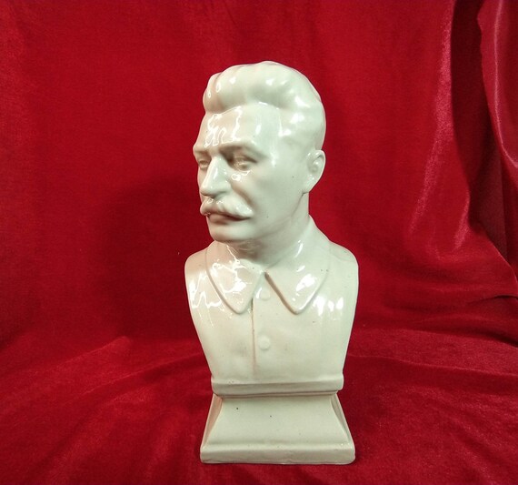 Vintage bust statue Vintage bust of Stalin Porcelain bust of | Etsy