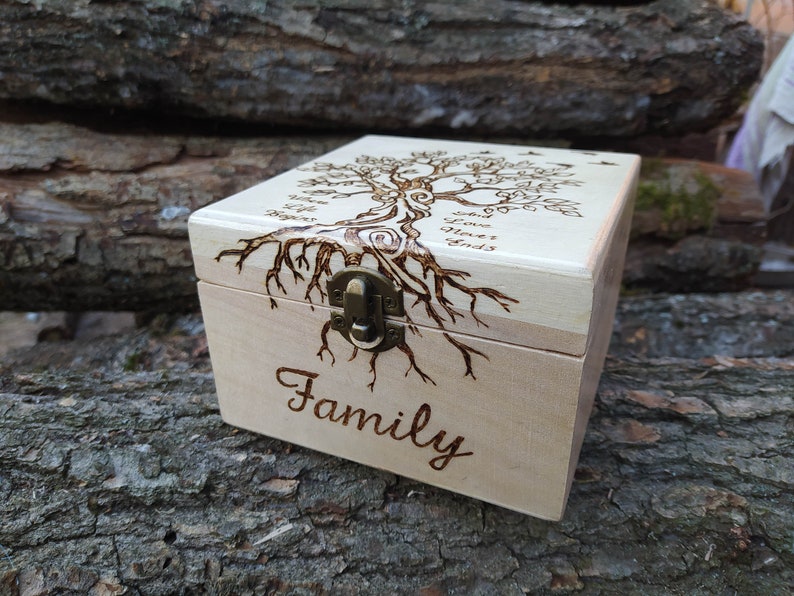 Wooden Storage Boxes Family Tree, Christmas Gift Box, Personalized Tree ...