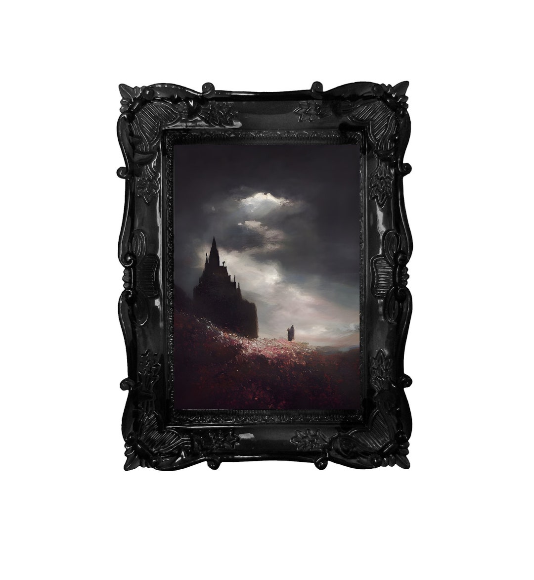 Oil Painting the Ghost of Red Rose Castle. Art Print and Poster ...