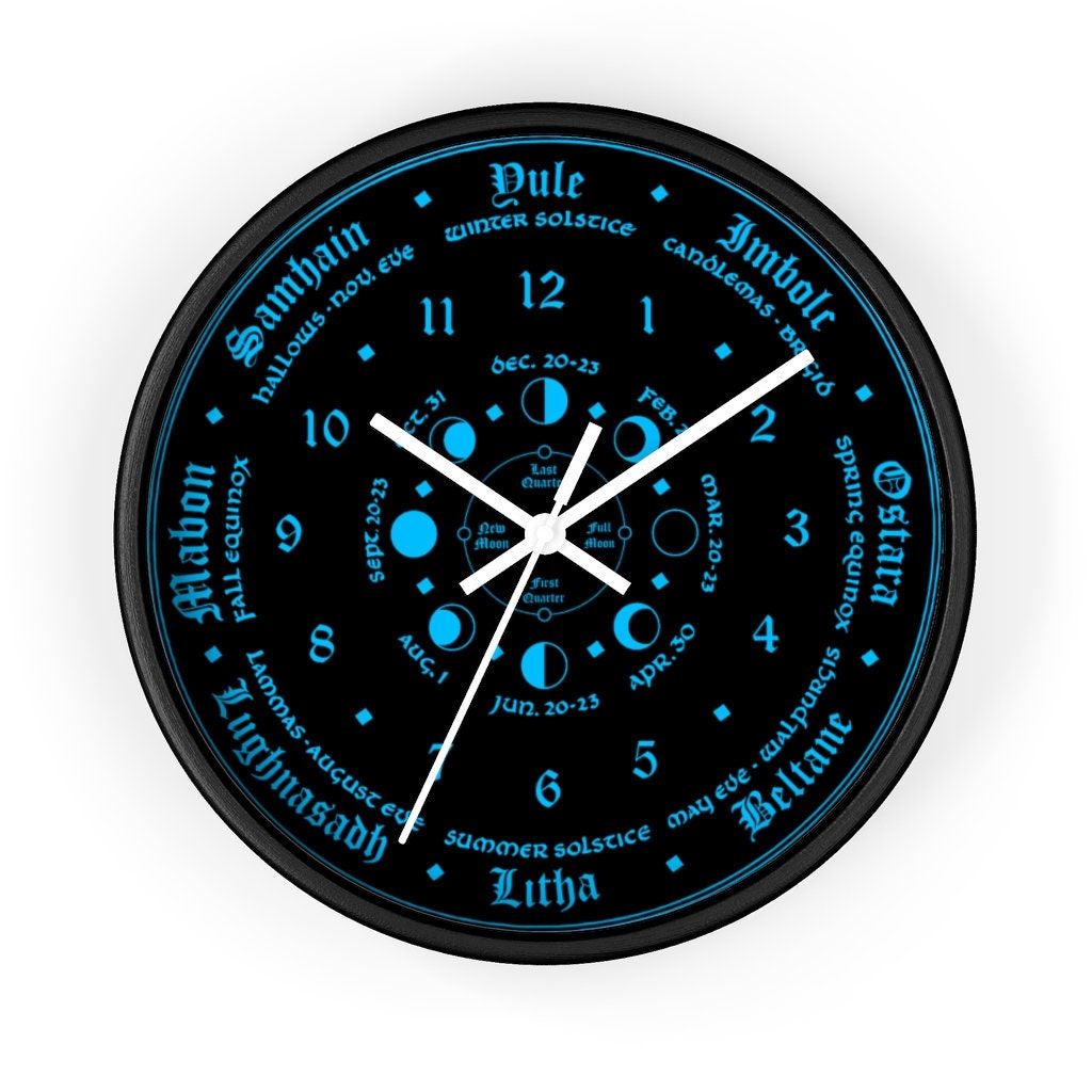 Wall clock - Wicca Pagan Celtic Triquetra. Ice blue. sold by Tring Tee ...