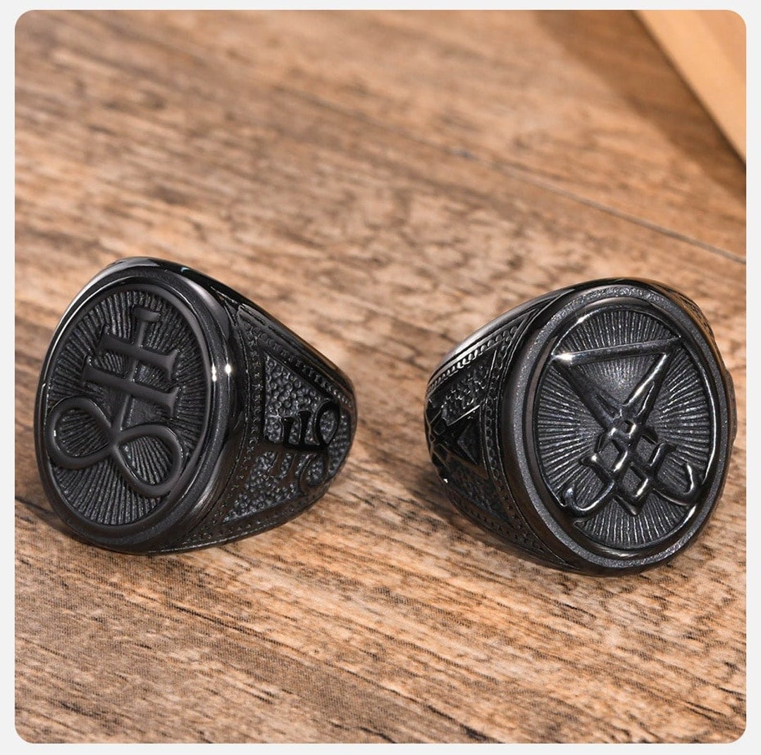 Vnox Sigil of Lucifer Rings. Gothic Ring. Jewellery. - Etsy