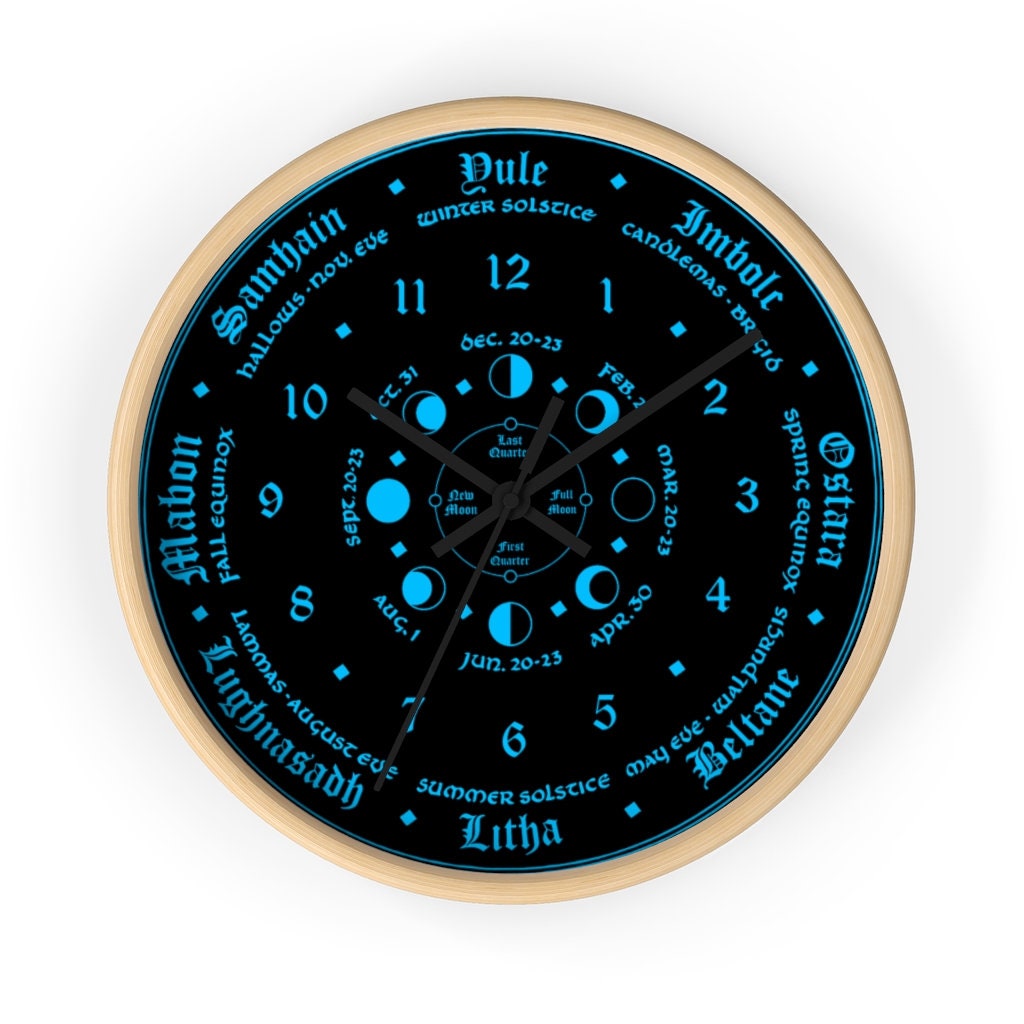 Wall clock - Wicca Pagan Celtic Triquetra. Ice blue. sold by Tring Tee ...