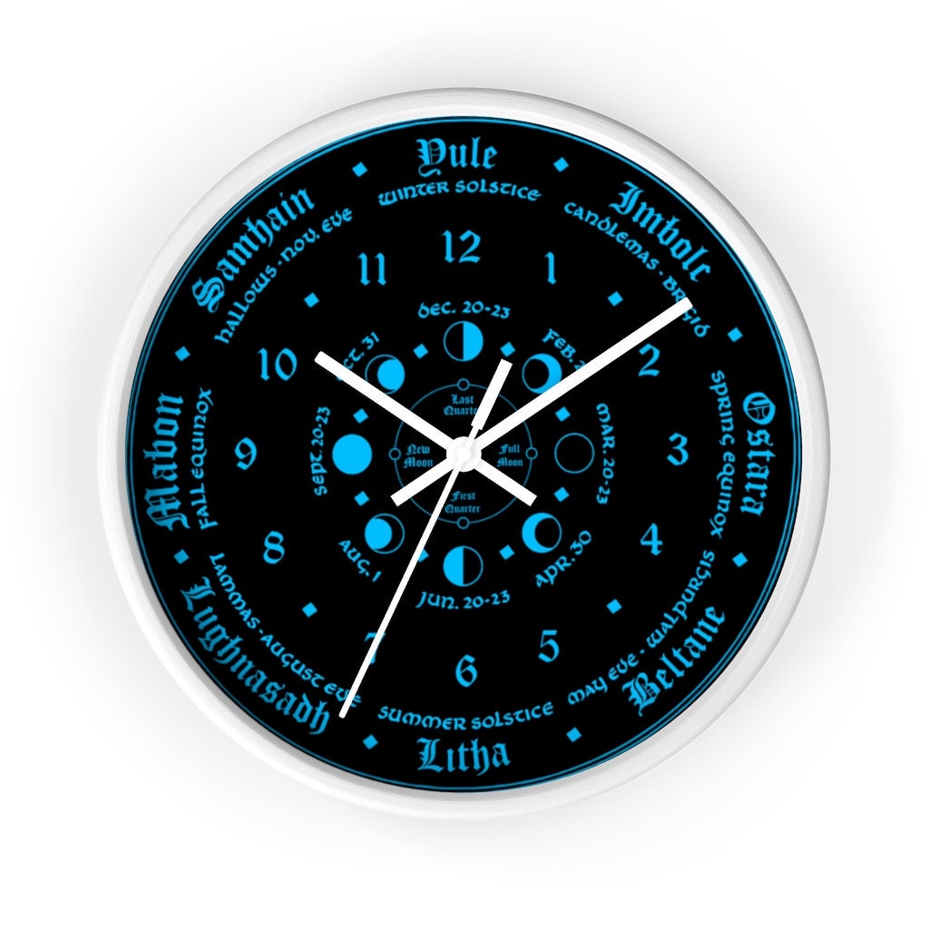 Wall clock - Wicca Pagan Celtic Triquetra. Ice blue. sold by Tring Tee ...