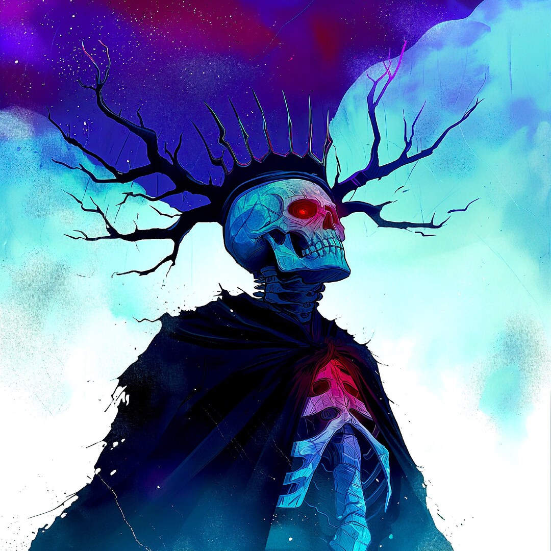 The Forest King of Death . Concept Art Watercolour Artwork. Art Print ...