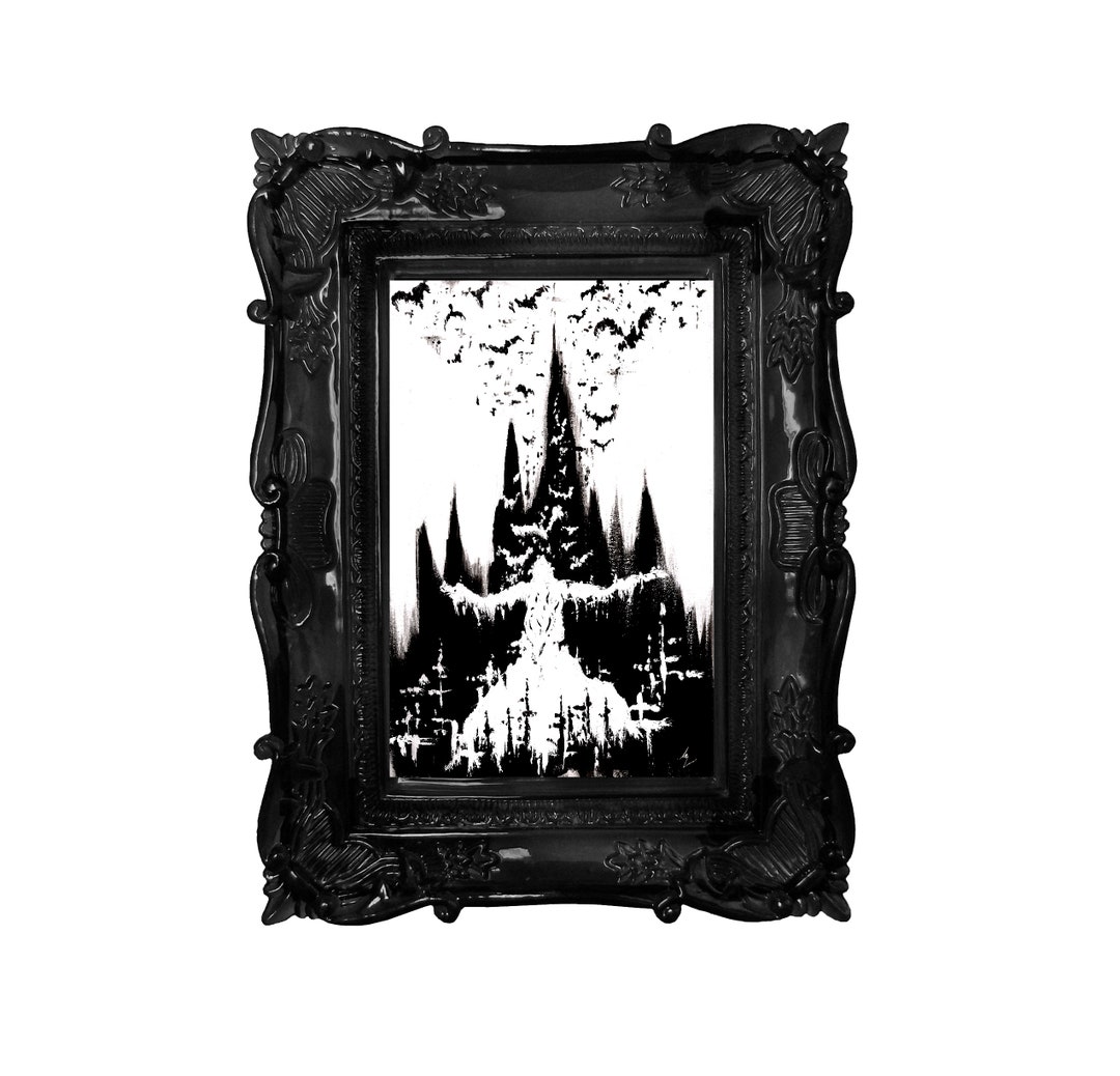 The Calling of the Raven. Gothic Home Decor, Witch and Raven Poster ...