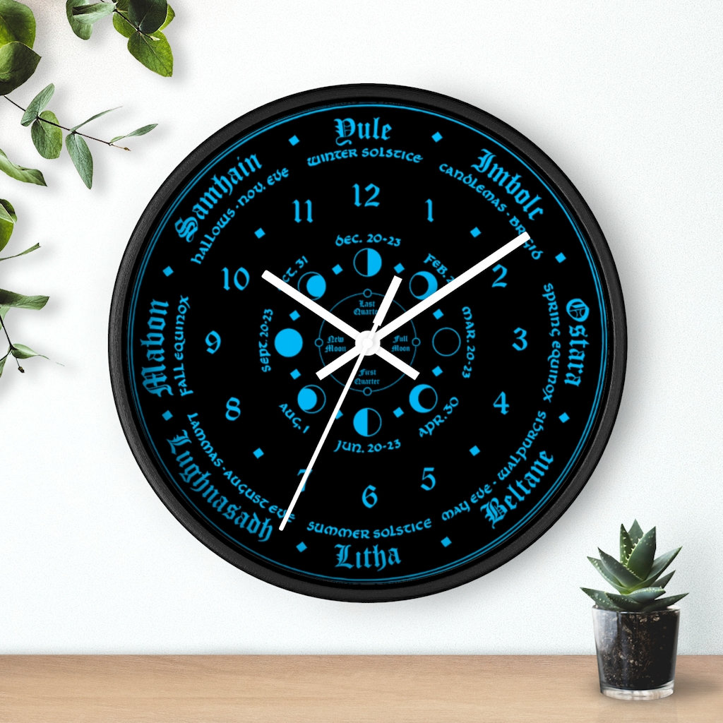 Wall clock - Wicca Pagan Celtic Triquetra. Ice blue. sold by Tring Tee ...