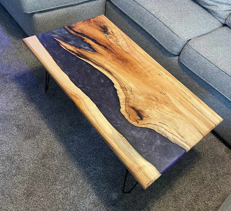 Maple Live Edge Epoxy Tables - Etsy