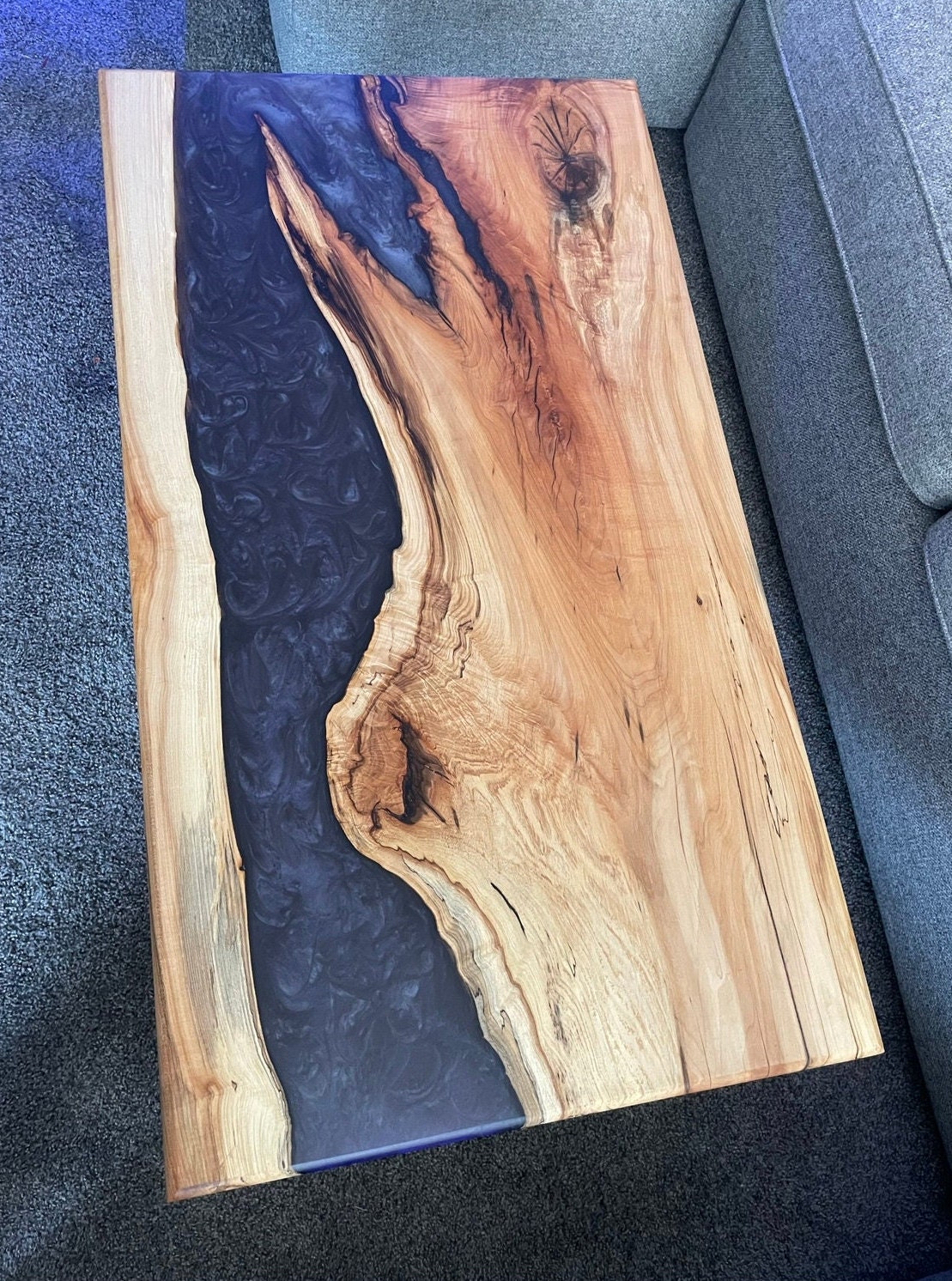 Maple Live Edge Epoxy Tables - Etsy