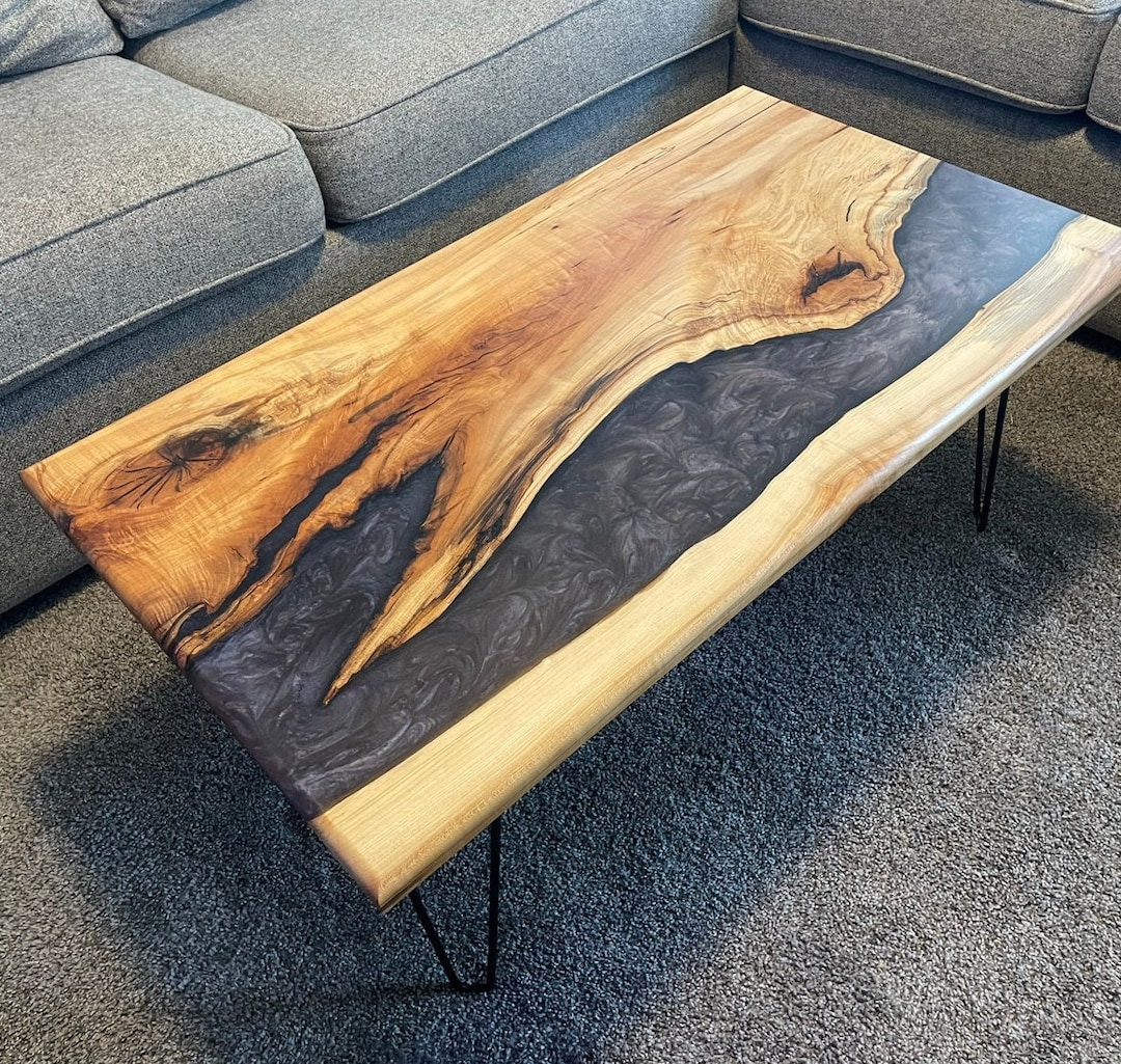 Maple Live Edge Epoxy Tables - Etsy
