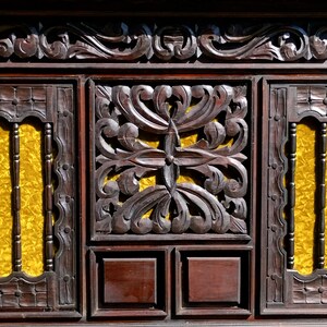 Vintage Spanish Revival Style Dry Bar With Inlaid Tile Top in Style of ...