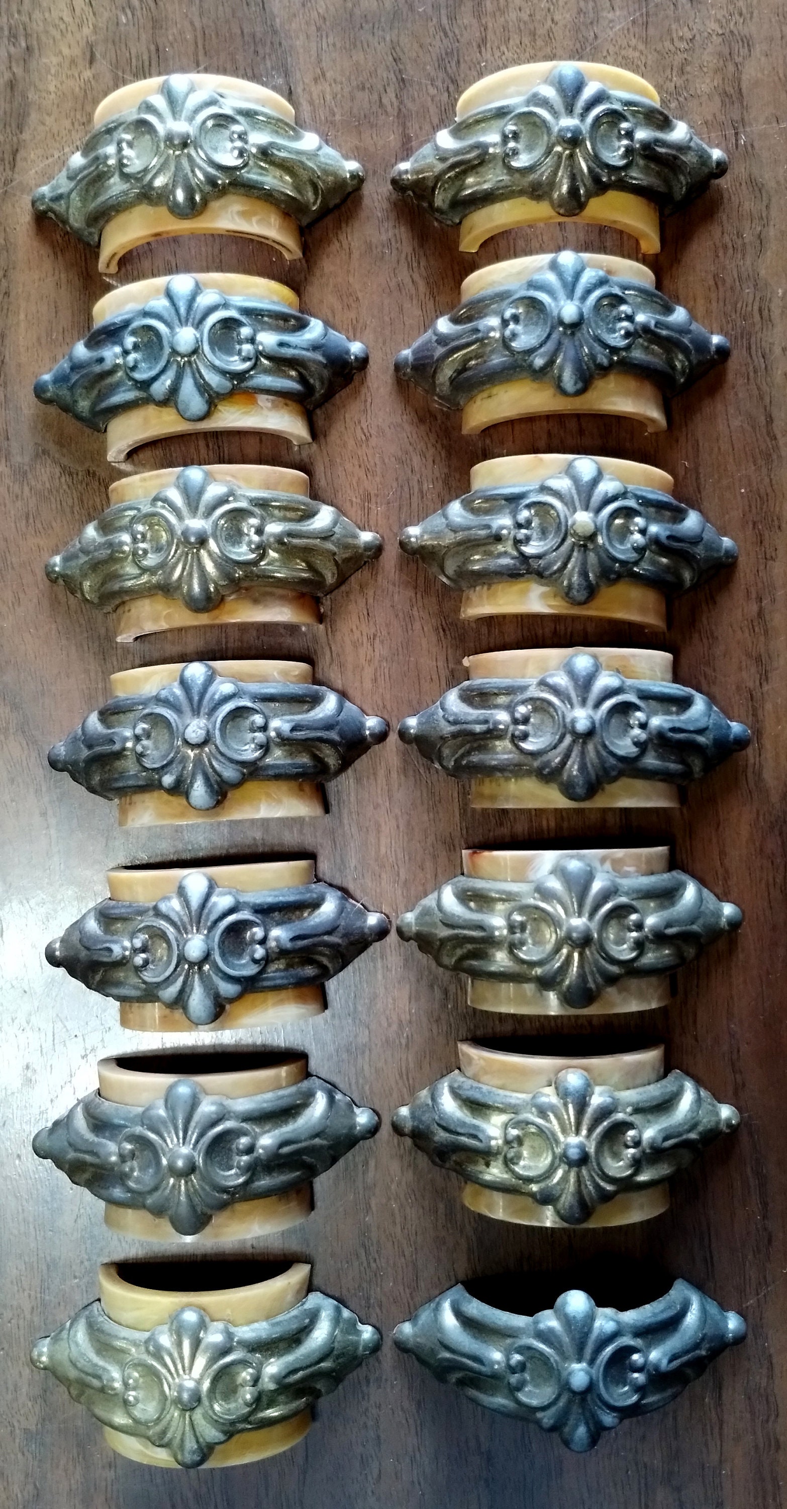 8 Art Deco Waterfall Drawer Pulls With Butterscotch Bakelite - Etsy