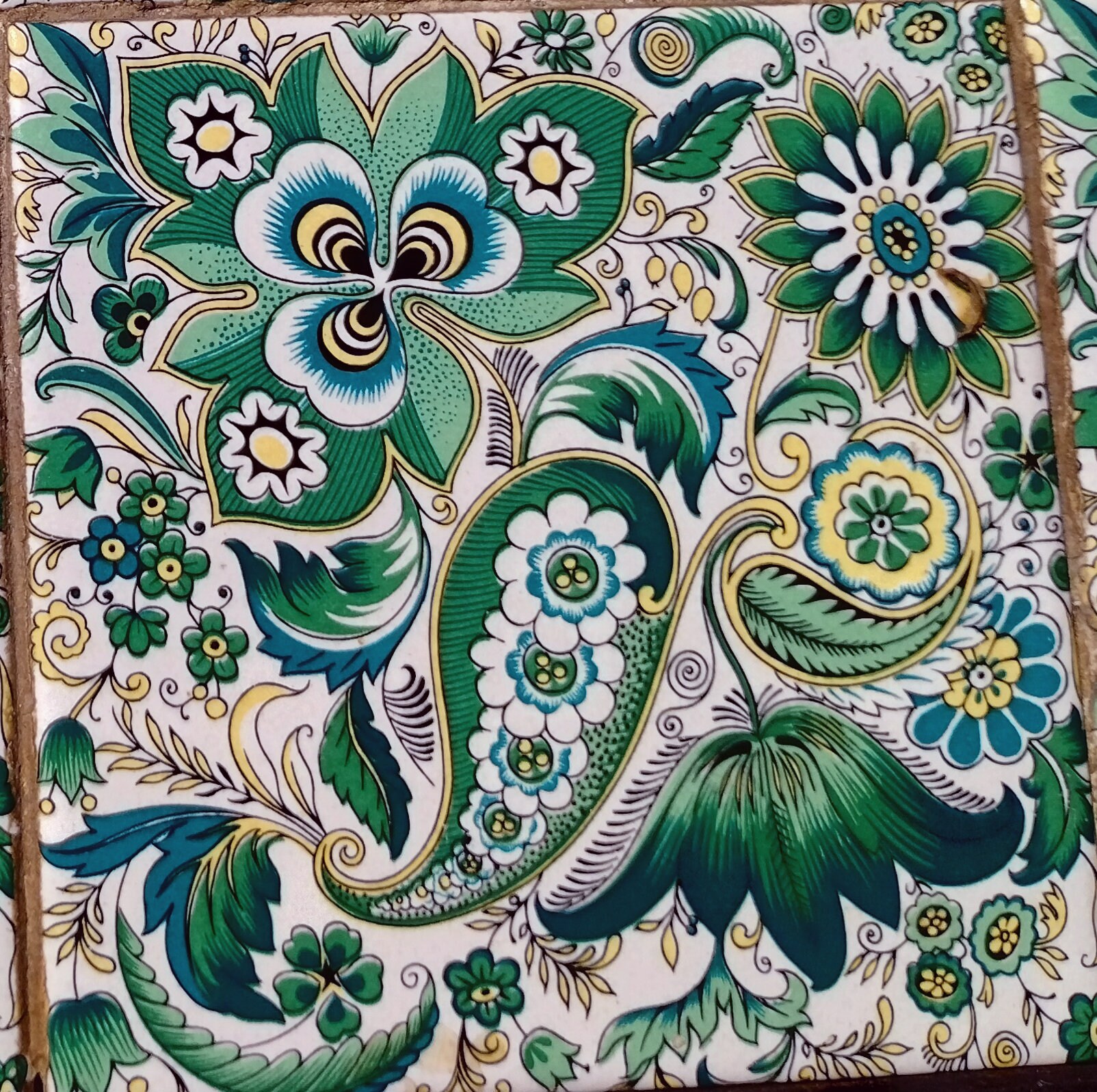 Vintage Spanish Revival Style Dry Bar With Inlaid Tile Top in Style of ...