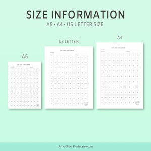 Printable 100 Day Challenge, 100 Days Habit Tracker, Daily Goal Planner ...